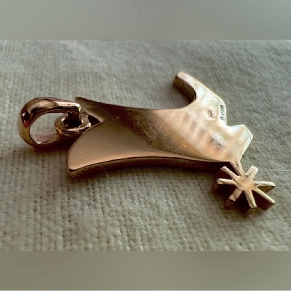 14k Gold James Avery Western Cowboy Boot Spur Necklac… - Gem